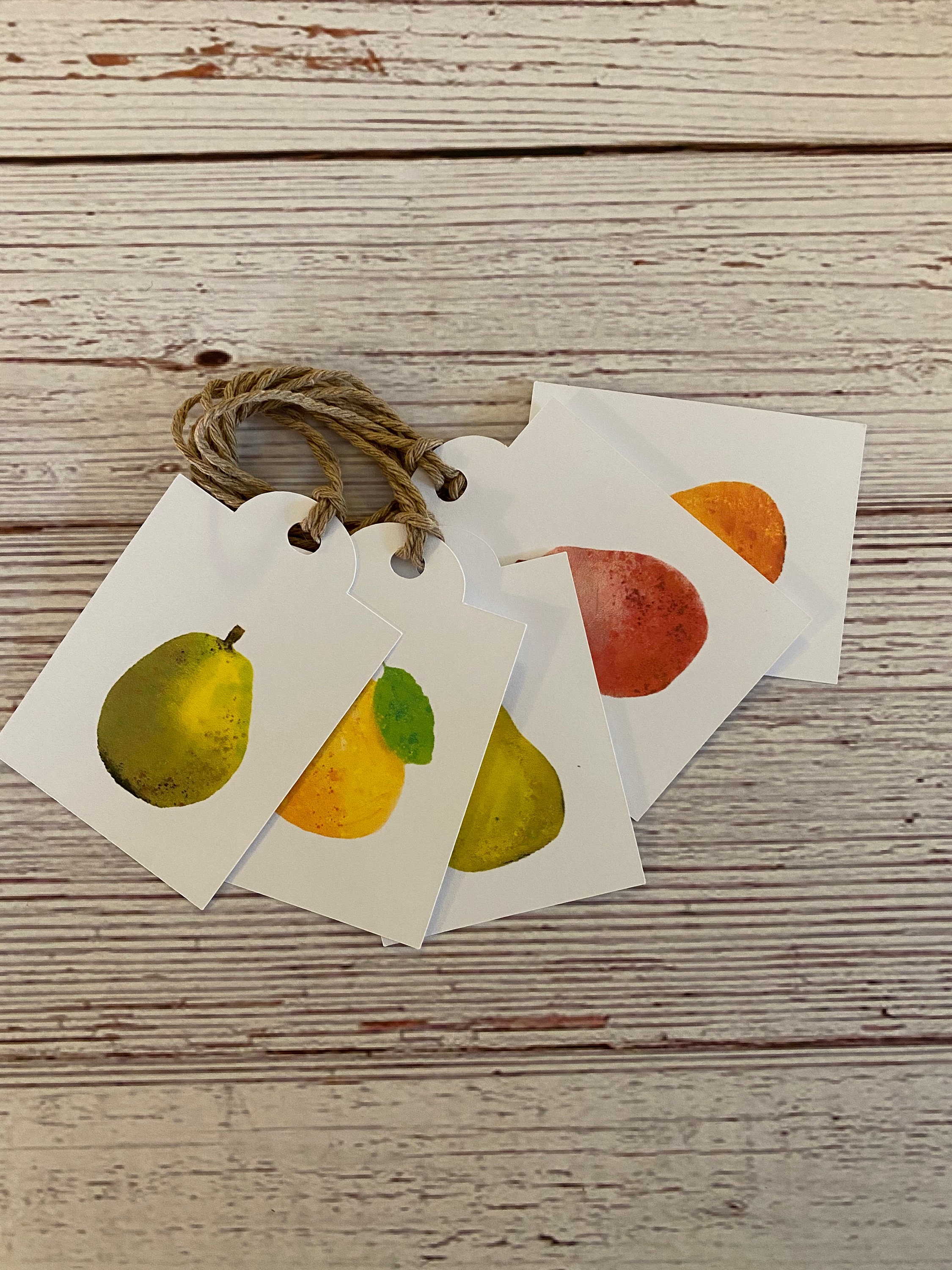 Harvest Pear Gift Tags pack of 5 | Etsy