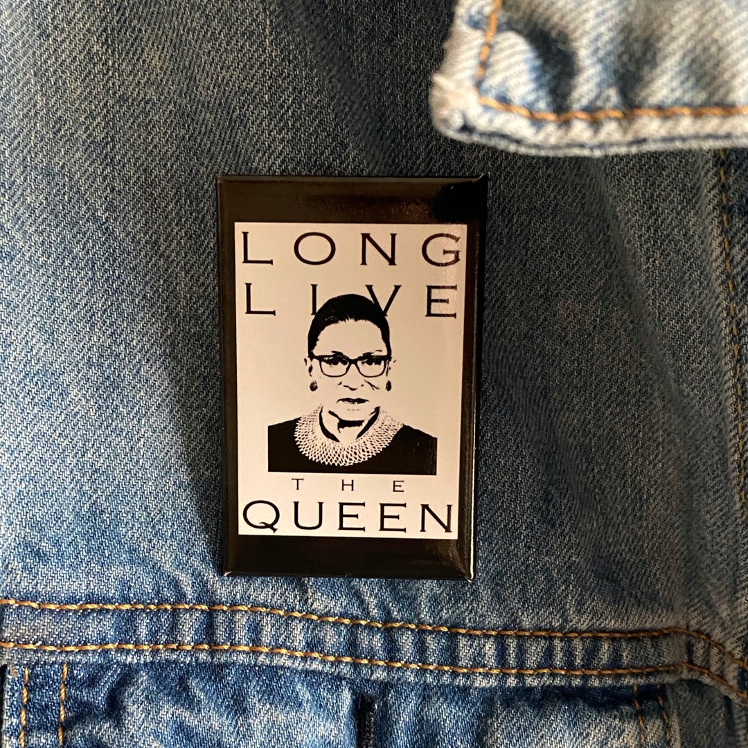 Queen RBG Button Pin Ruth Bader Ginsburg Gender Equality - Etsy