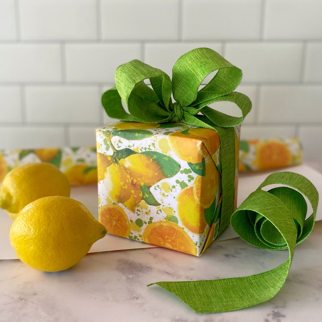 Citrus Splash Wrapping Paper – 20"x29" (5 Sheets) | Lemon | Gift Wrap ...