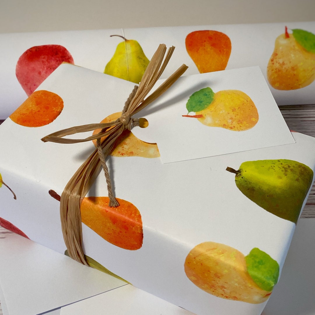 Pear Harvest Wrapping Paper –20"x29" – (5 Sheets) | Fruit | Twins | All ...