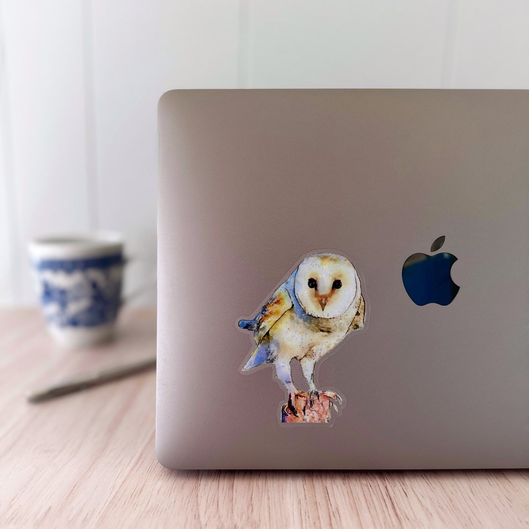 Barn Owl Clear Vinyl Sticker | Bird | Avian | Wildlife | Nature ...