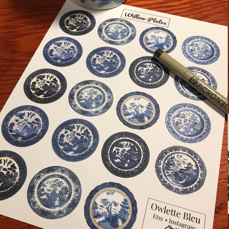 Blue Willow Paper - Etsy