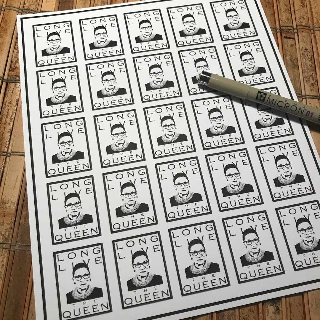 RBG Stamp Stickers (set of 25) – Ruth Bader Ginsburg ( Justice / Civil ...