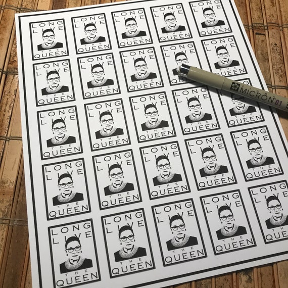 RBG Stamp Stickers set of 25 Ruth Bader Ginsburg justice | Etsy