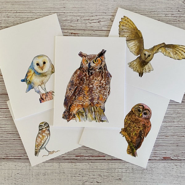 Owl Greeting Card - Etsy