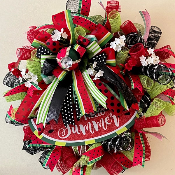 Mesh Watermelon Wreath - Etsy
