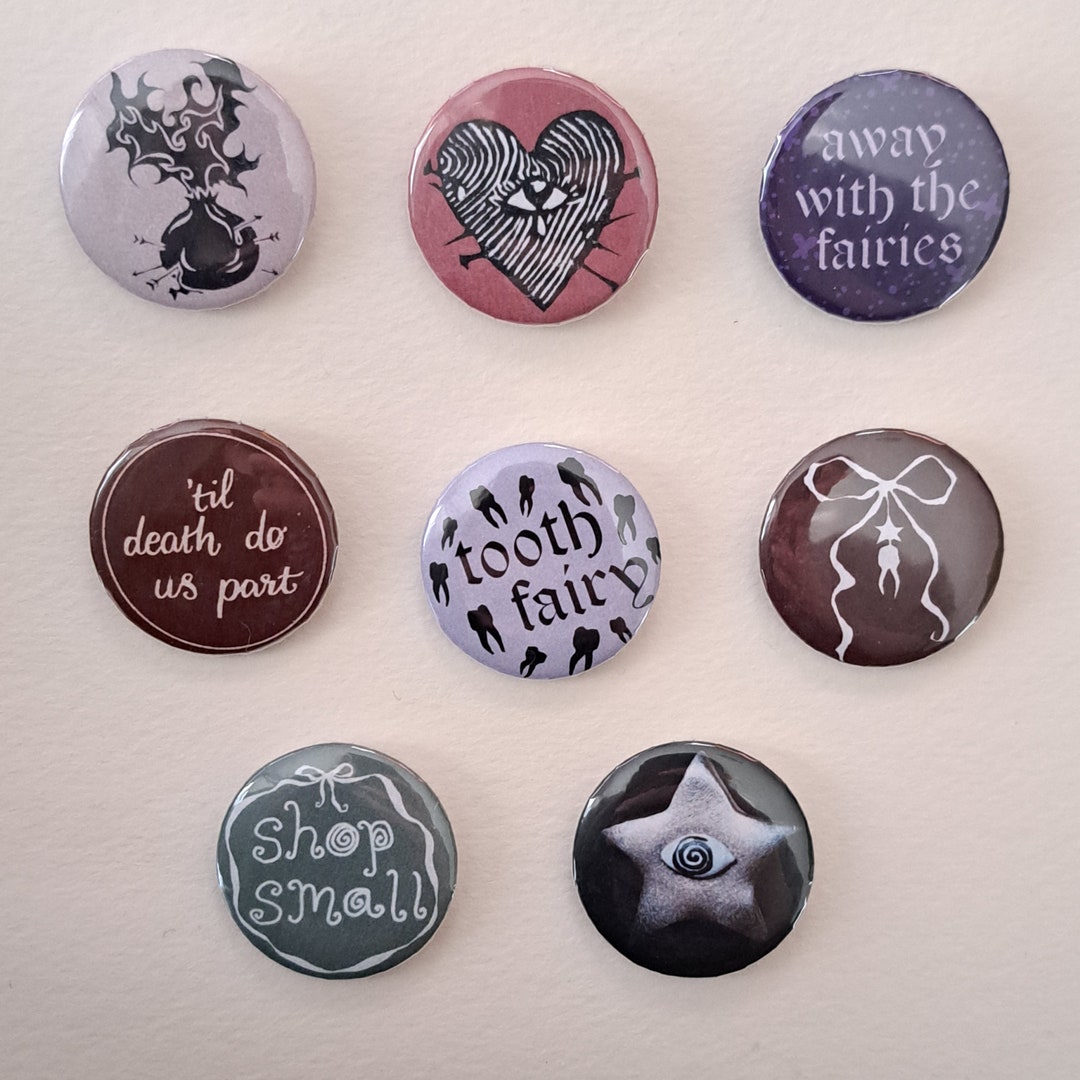 Handmade Slogan Badges 32mm Pins Brooches Buttons Gothic Witchy - Etsy