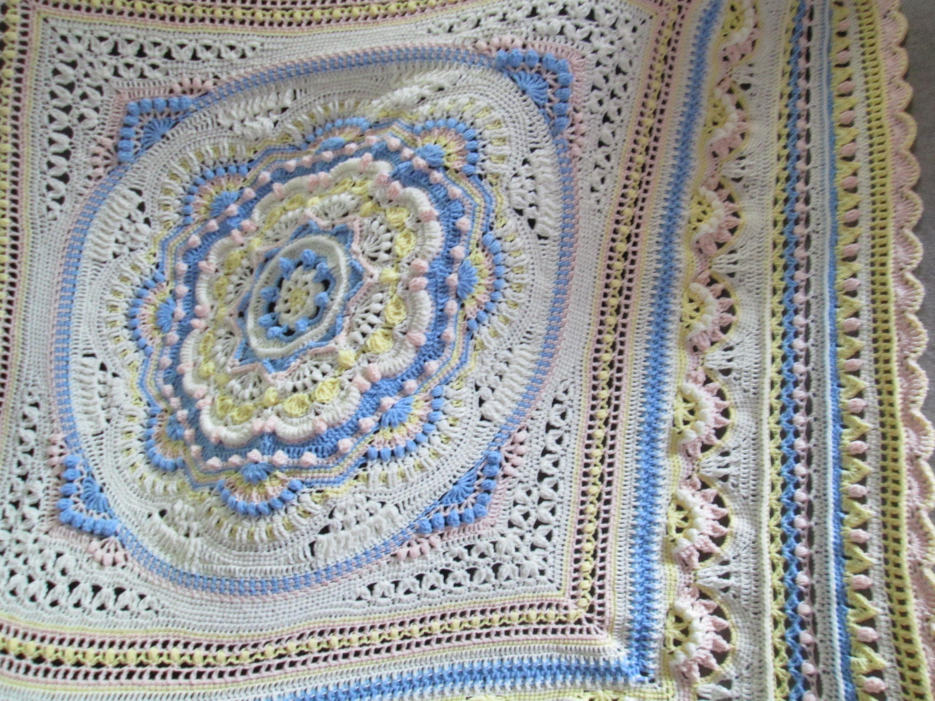 Spring Meadow Pastels Crochet Afghan Blanket - Etsy
