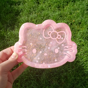 Pink Sakura HK Trinket Decorative Tray, Kawaii HK Accessories, Pink ...
