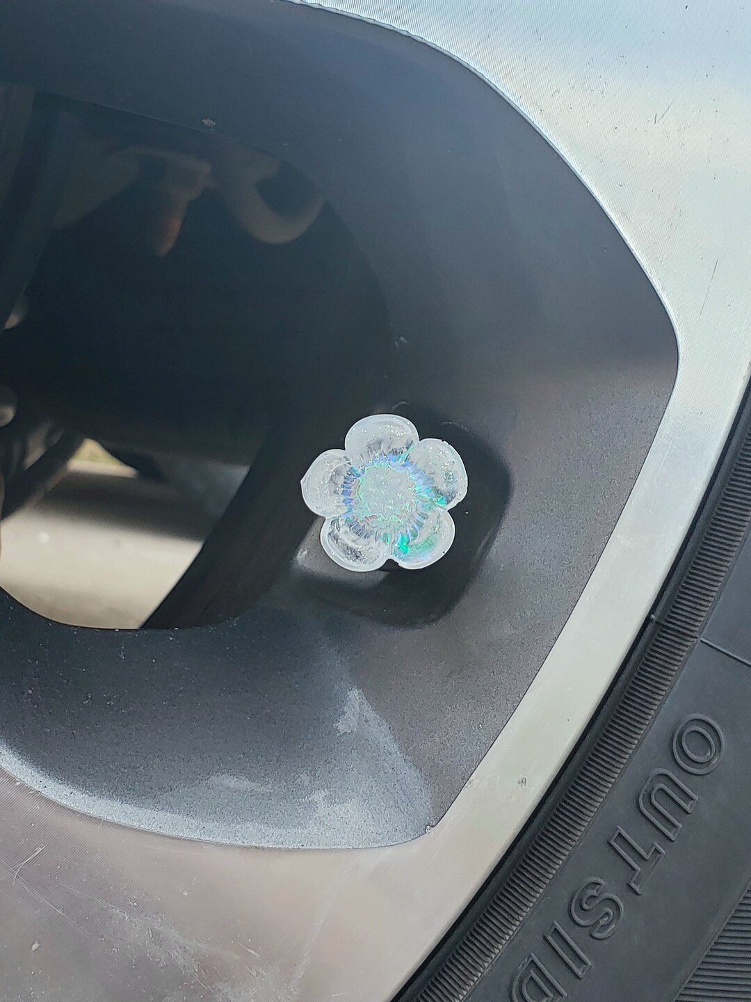 Holograpic Sakura Cherry Blossom Flower Valve Stem Caps, JDM Car ...