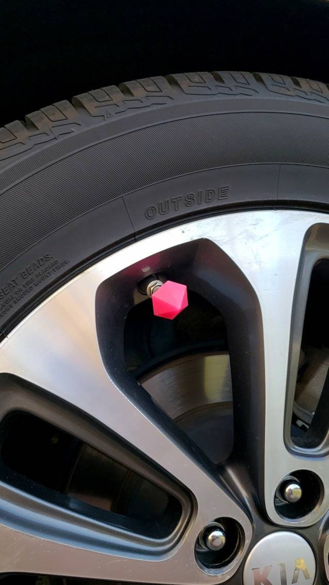 Pink Diamond Spike Tire Valve Stem Caps, Spike Valve Stem Caps, Pink ...