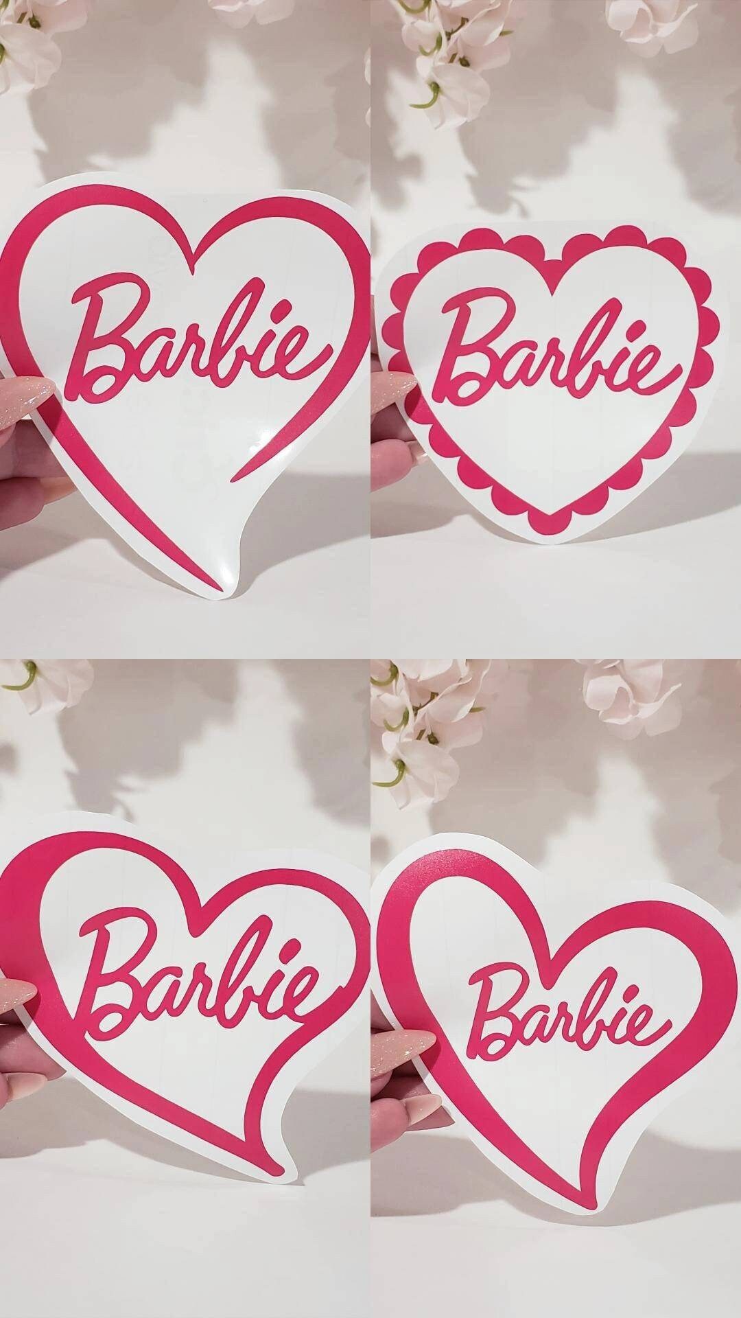 Pink Cute Girly Heart Decal, Cute Pink Decal Sticker, Pink Heart Car ...