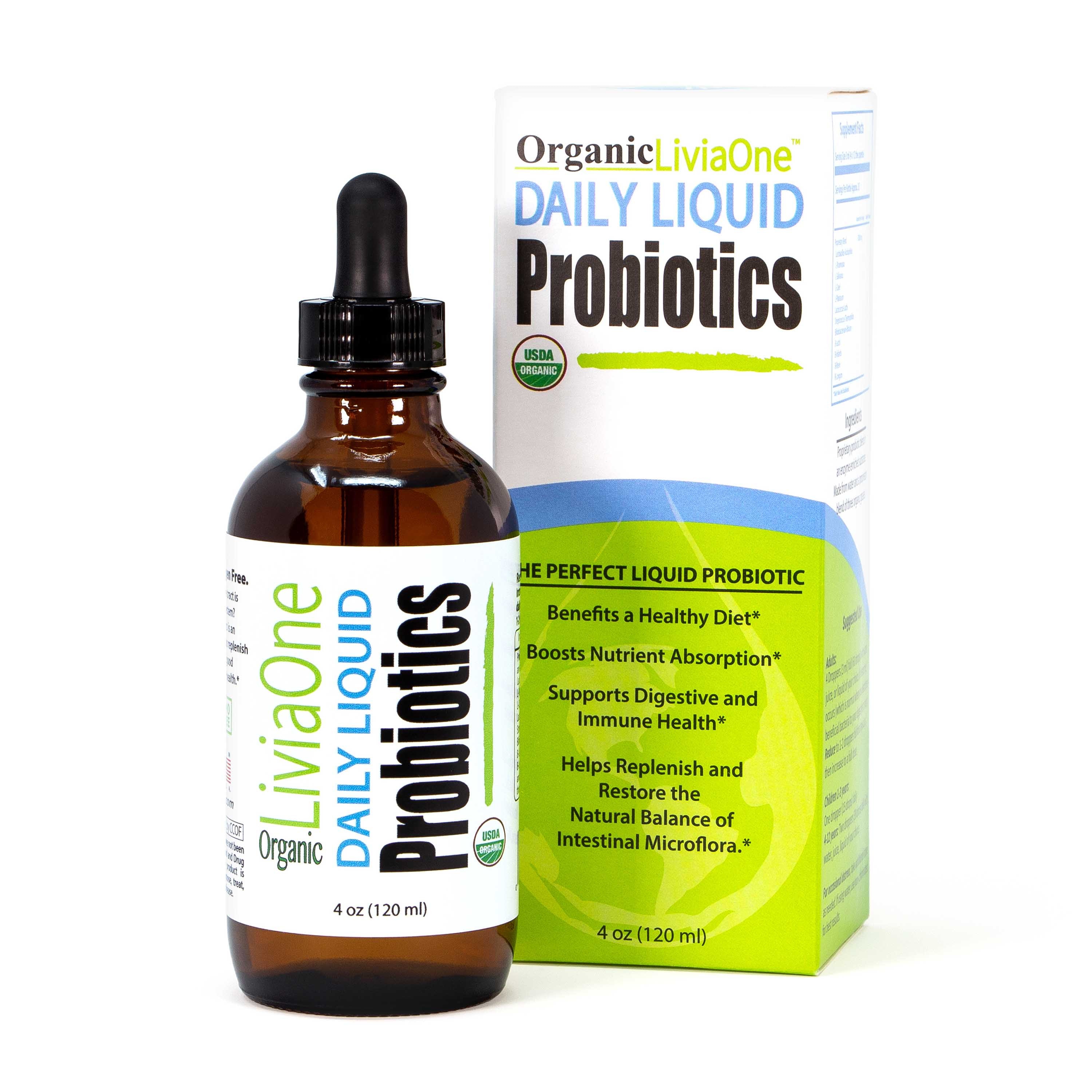 LiviaOne Daily Liquid Probiotics USDA Certified Organic | Etsy