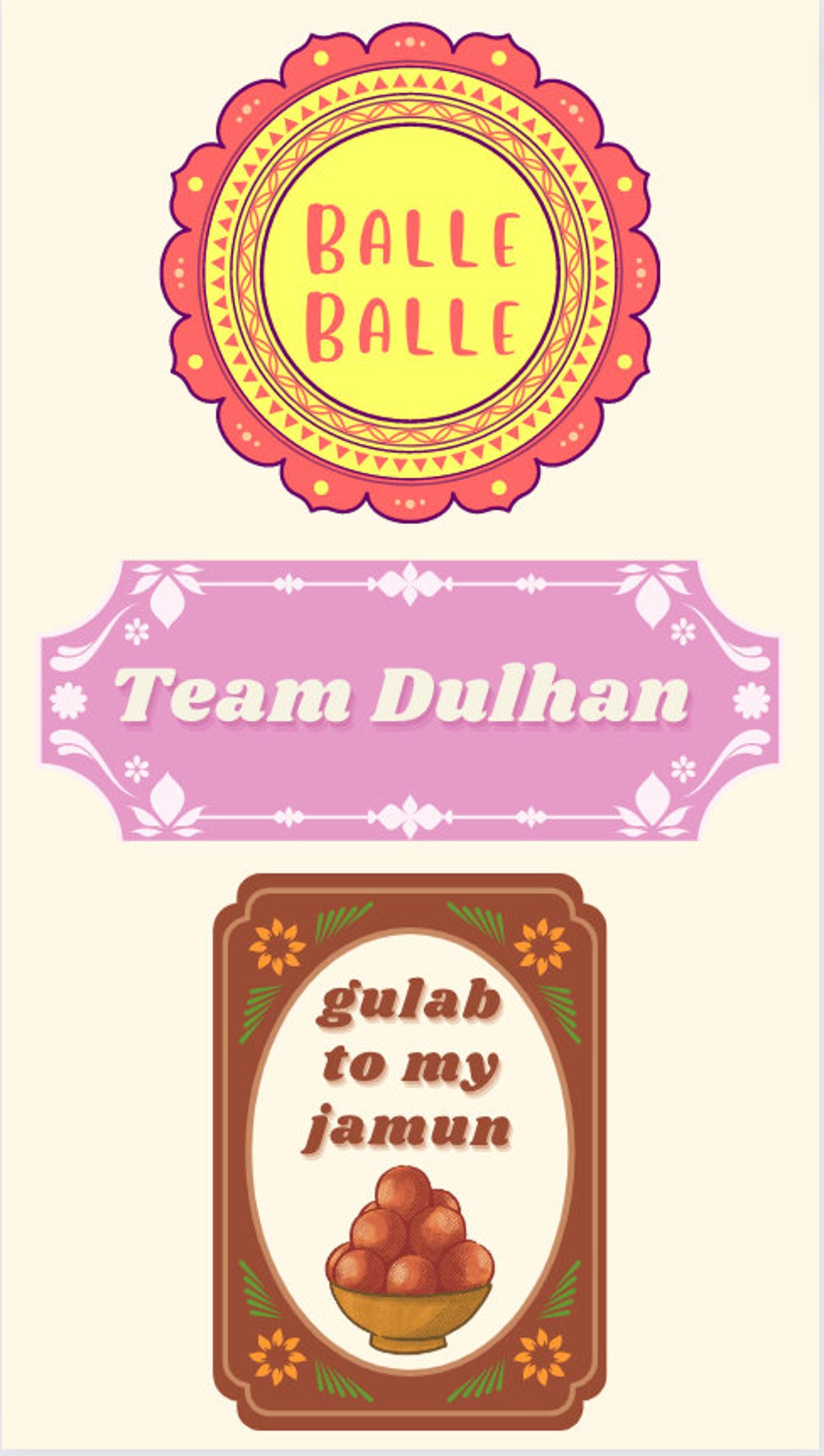CUSTOMISABLE DHOLKI PROPS: Digital Download - Etsy
