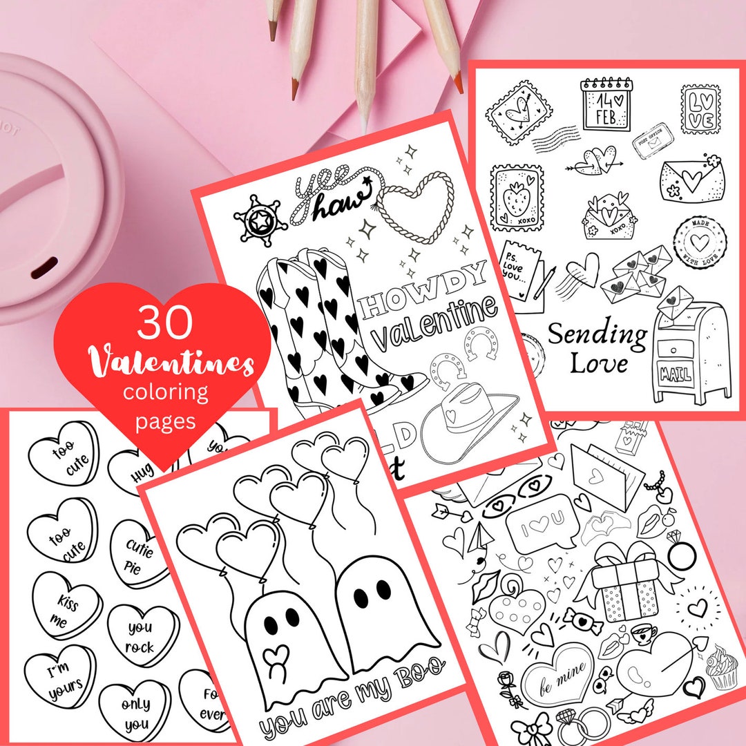 Printable Valentines Coloring Pages Valentine's Day Coloring Sheets ...