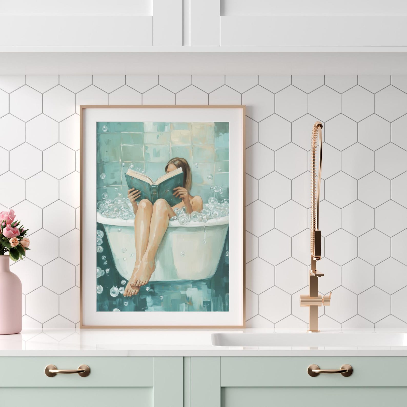 Relaxing Bath Time Wall Art,bathroom Wall Decor,cozy Bathroom Decor ...