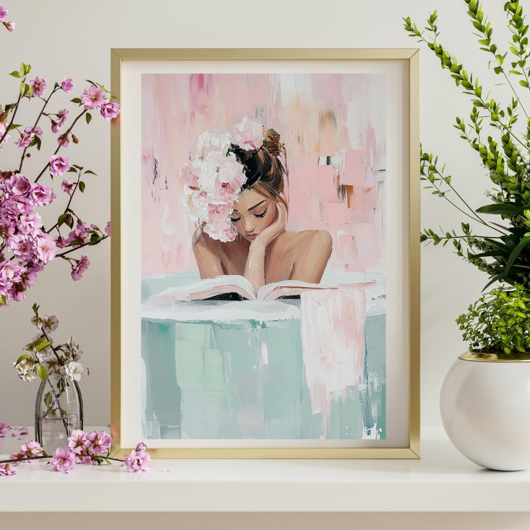 Relaxing Bath Time Wall Art,bathroom Wall Decor,cozy Bathroom Decor ...
