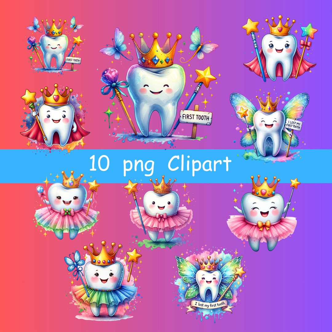 Fairy Tooth Clipart, First Tooth Clipart, Baby Tooth Clipart, - Etsy