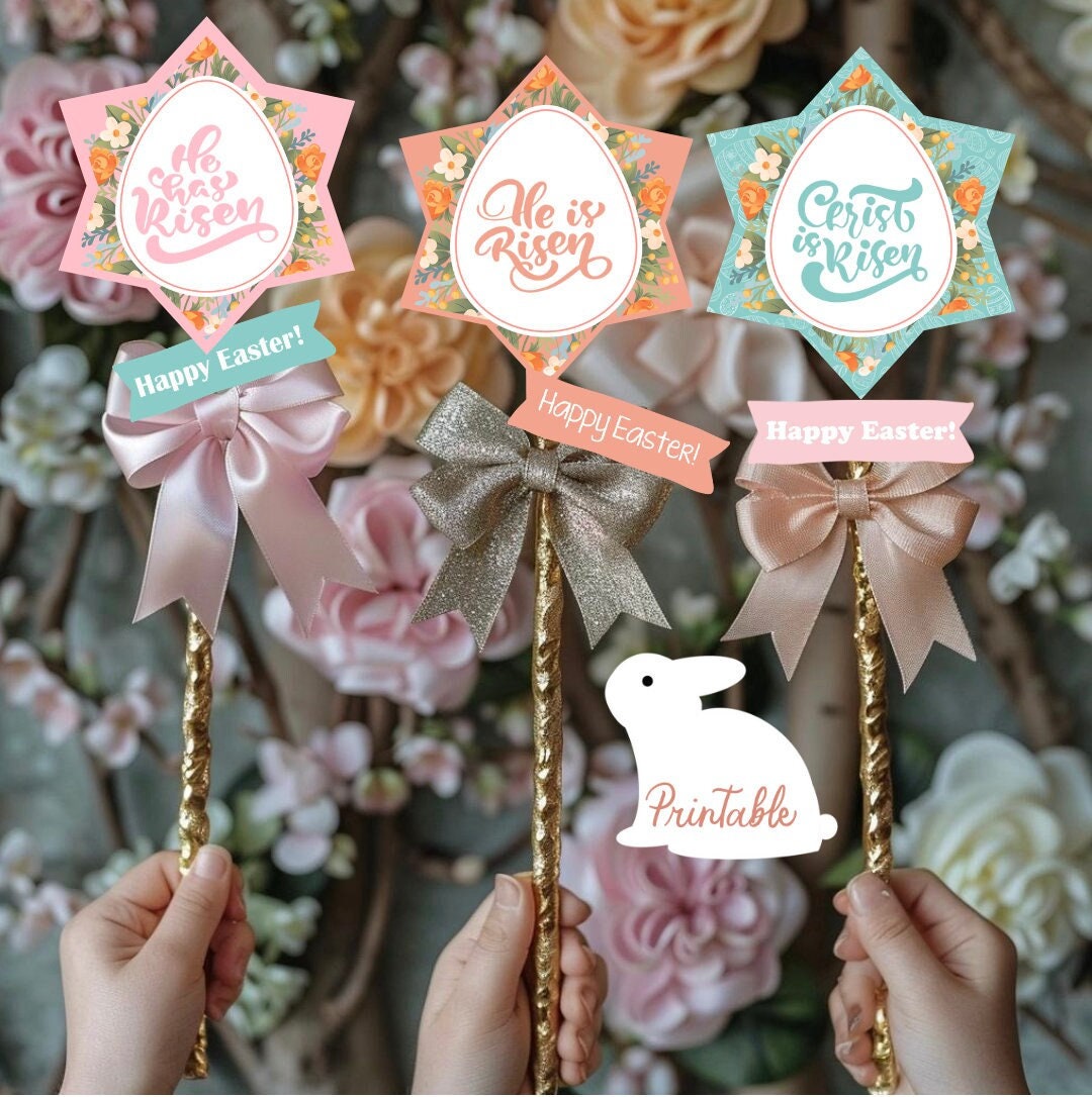 Kids Easter Flags, Easter Printable Kids Flags, Kids Pennant Flags, DIY ...