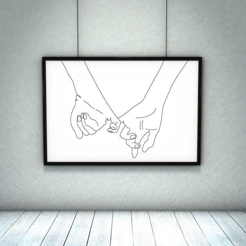 Printable Wall Art One Line Drawing Print Modern Minimalist Etsy