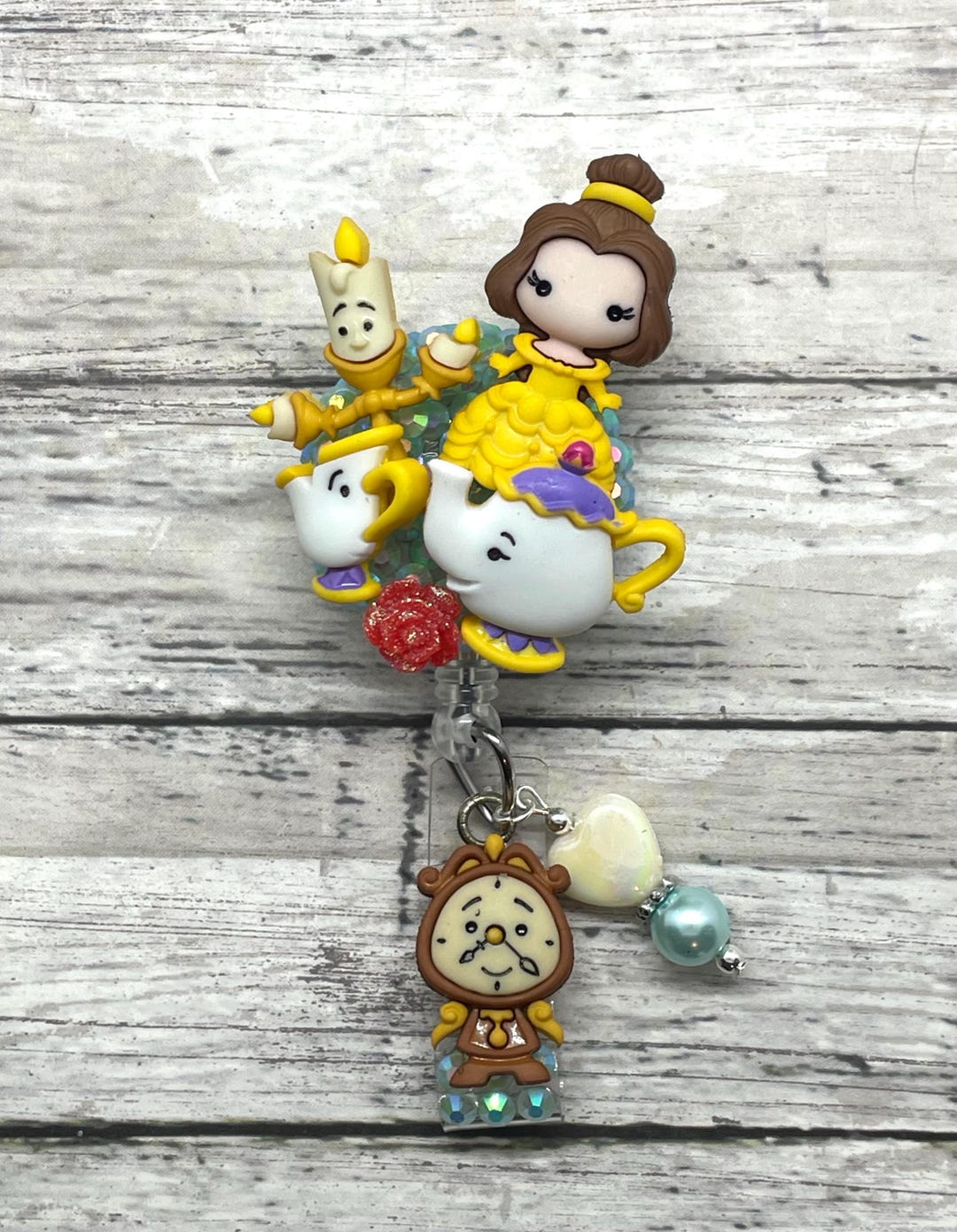Beauty and the Beast Name Badge Holder/badge Reel - Etsy