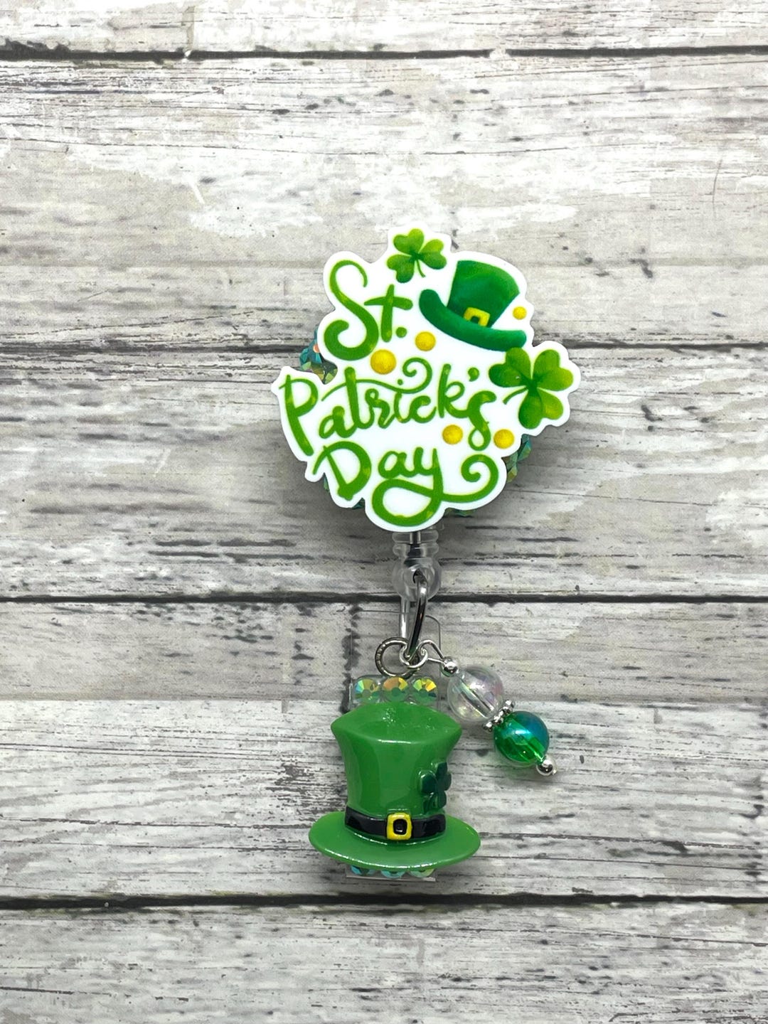 St. Patricks Day Name Badge Holder/badge Reel - Etsy