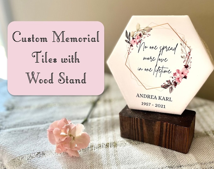 Personalized Memorial Tile to Honor a Deceased Loved One - Etsy