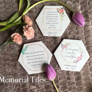 Personalized Memorial Tile to Honor a Deceased Loved One | Custom Made ...