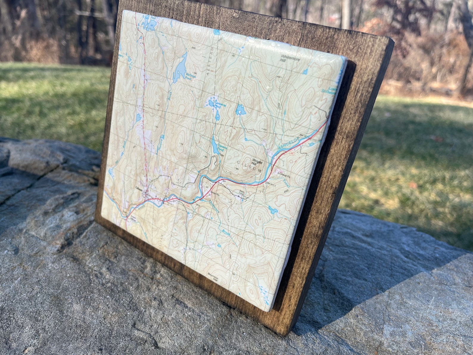 Personalized Custom Trail or Location Map With Iron Easel | Etsy