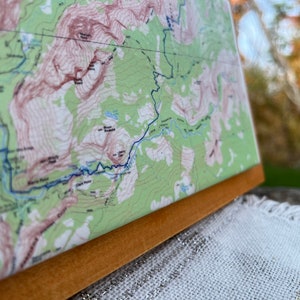Personalized Custom Trail or Location Map With Iron Easel Stand ...