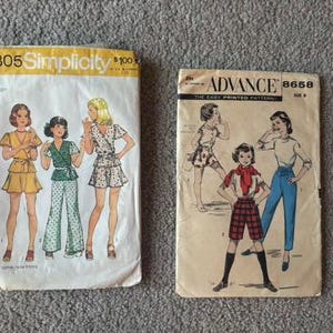 Vintage Sewing Patterns Child and Girls Size 8 and 12 | Girls Dress ...