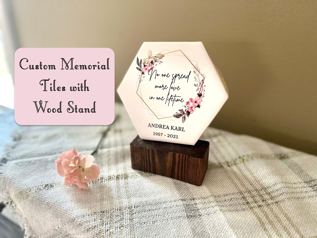 Personalized Memorial Tile to Honor a Deceased Loved One | Custom Made ...