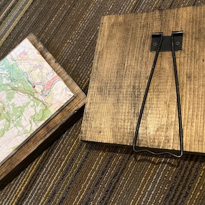 Personalized Custom Trail or Location Map With Iron Easel Stand ...