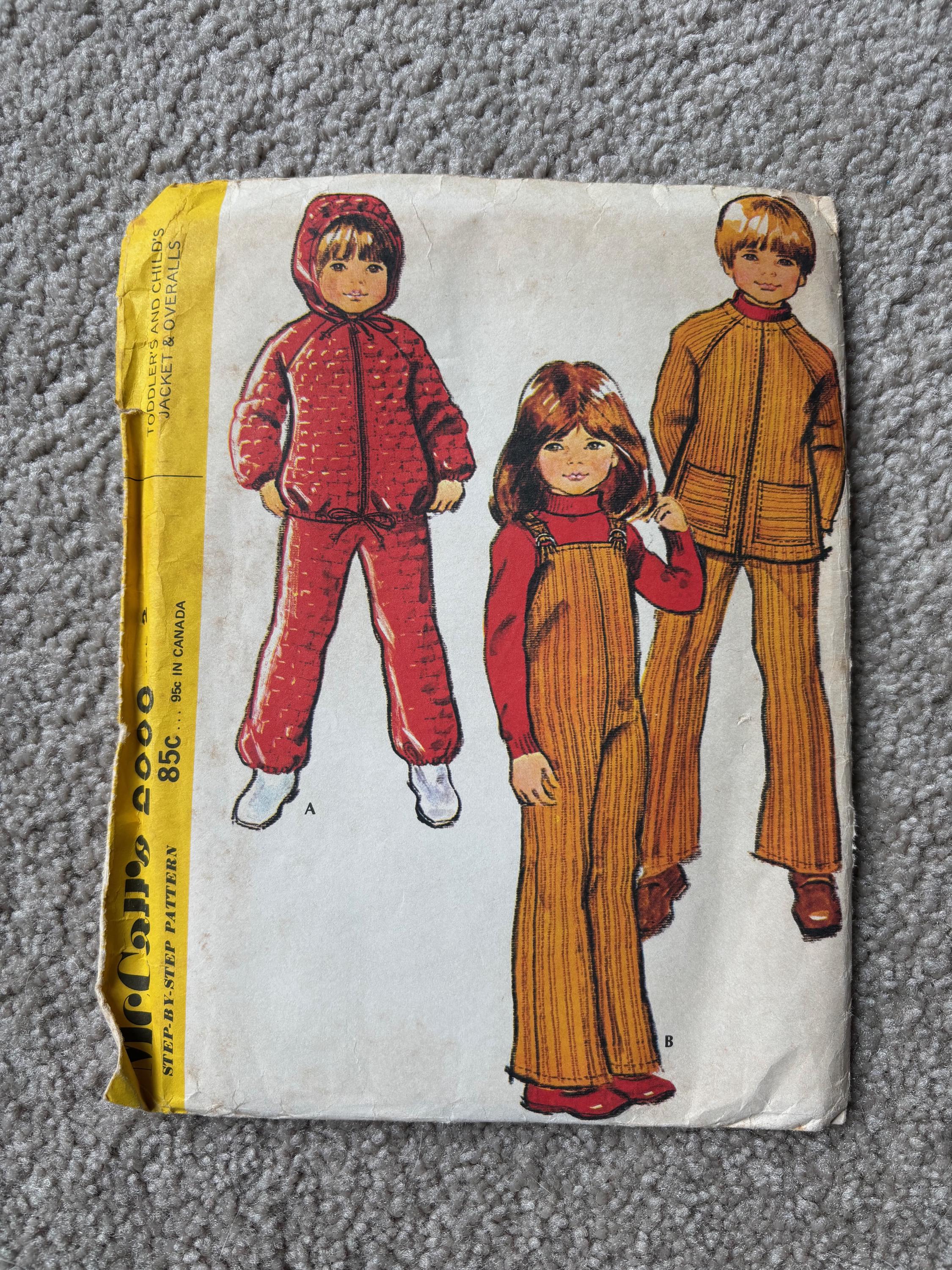 Vintage 1950s Toddler Sewing Patterns: Size 1-3, Pinafore, Jacket ...