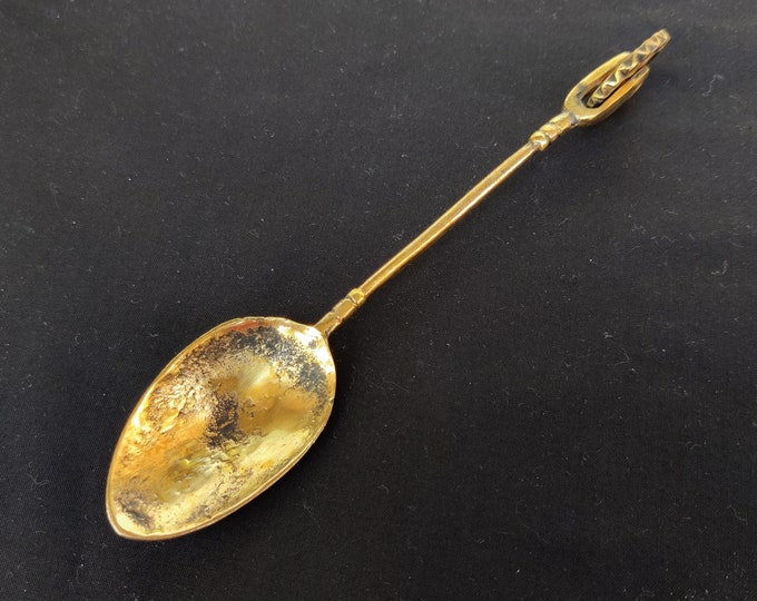 Vintage Brass Spoon With Cutter Vintage Brass Spoon Vintage Serving ...