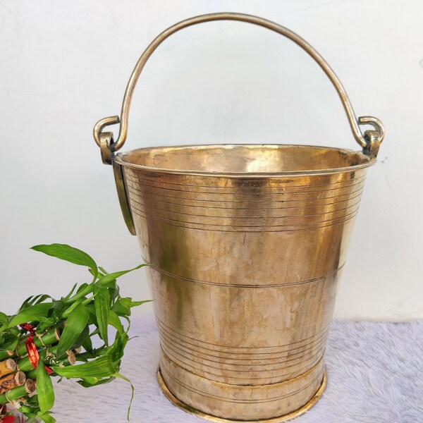 Antique Brass Bucket - Etsy