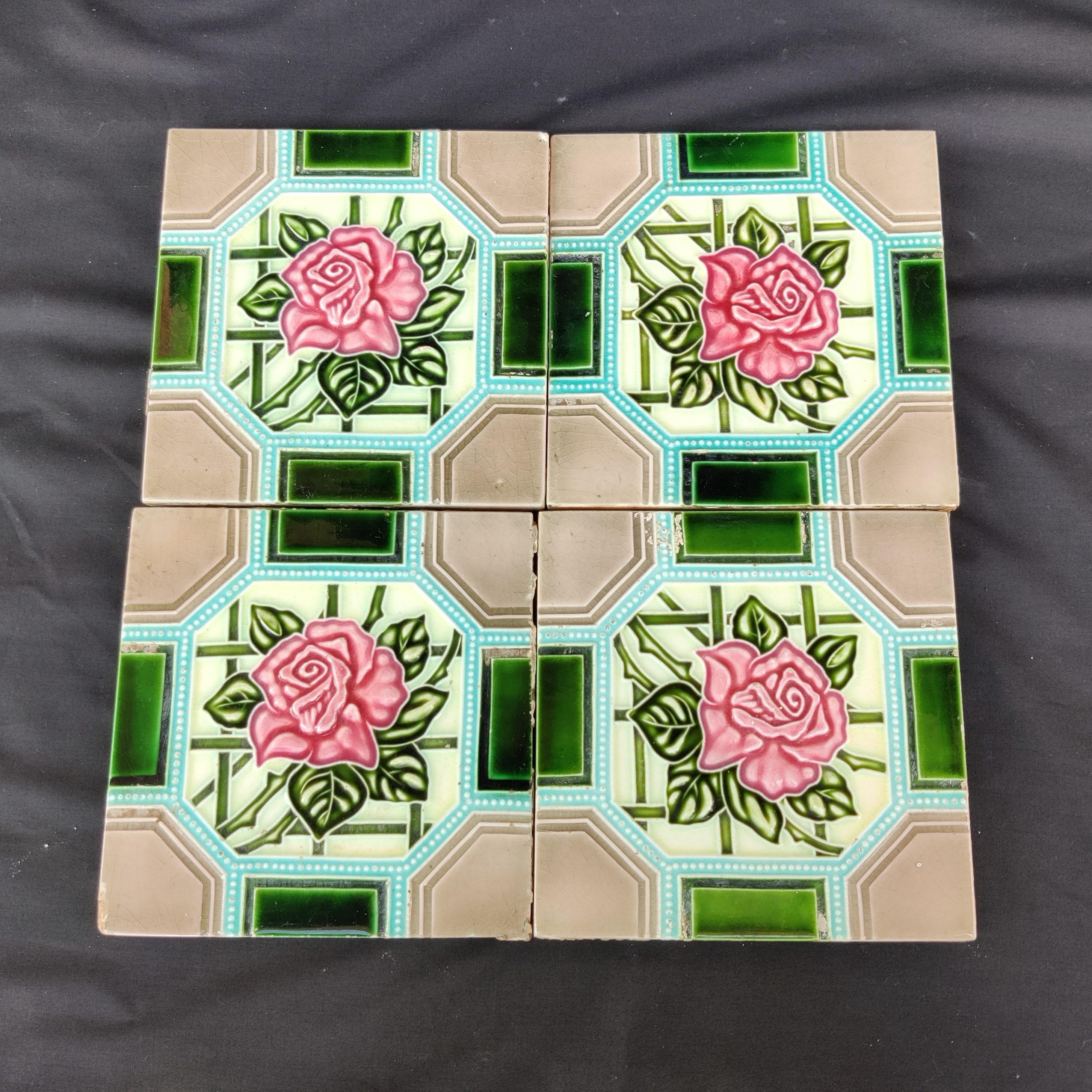 Ceramic Vintage Tile Japan Japanese Tile Furniture Tile Decorative Tile ...