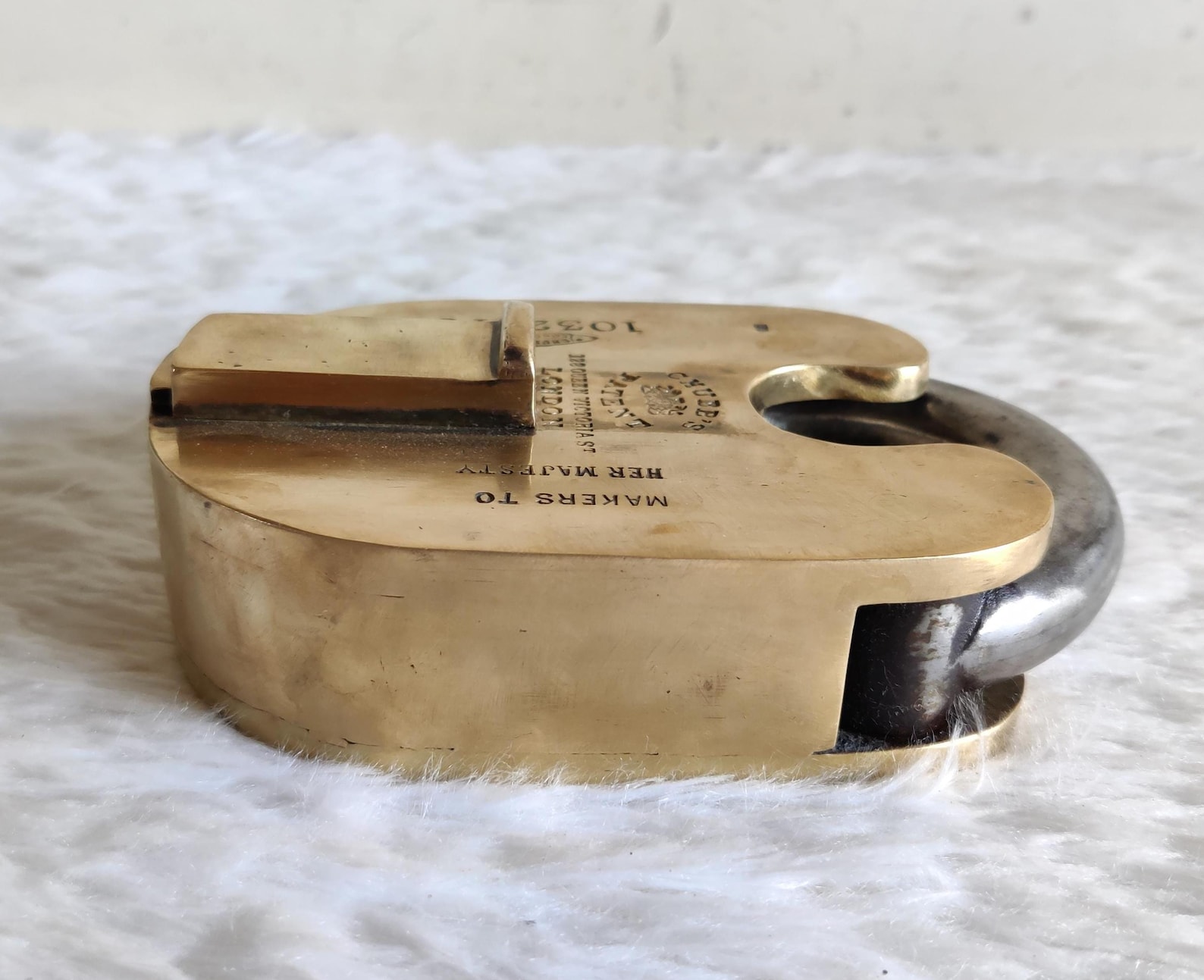 19c Antique Chubb's Patent Brass Padlock London | Jumbo Padlock 2230 ...