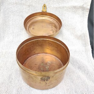 Antique Brass Storage Container|solid Snacks Canister|vintage Jewellery ...