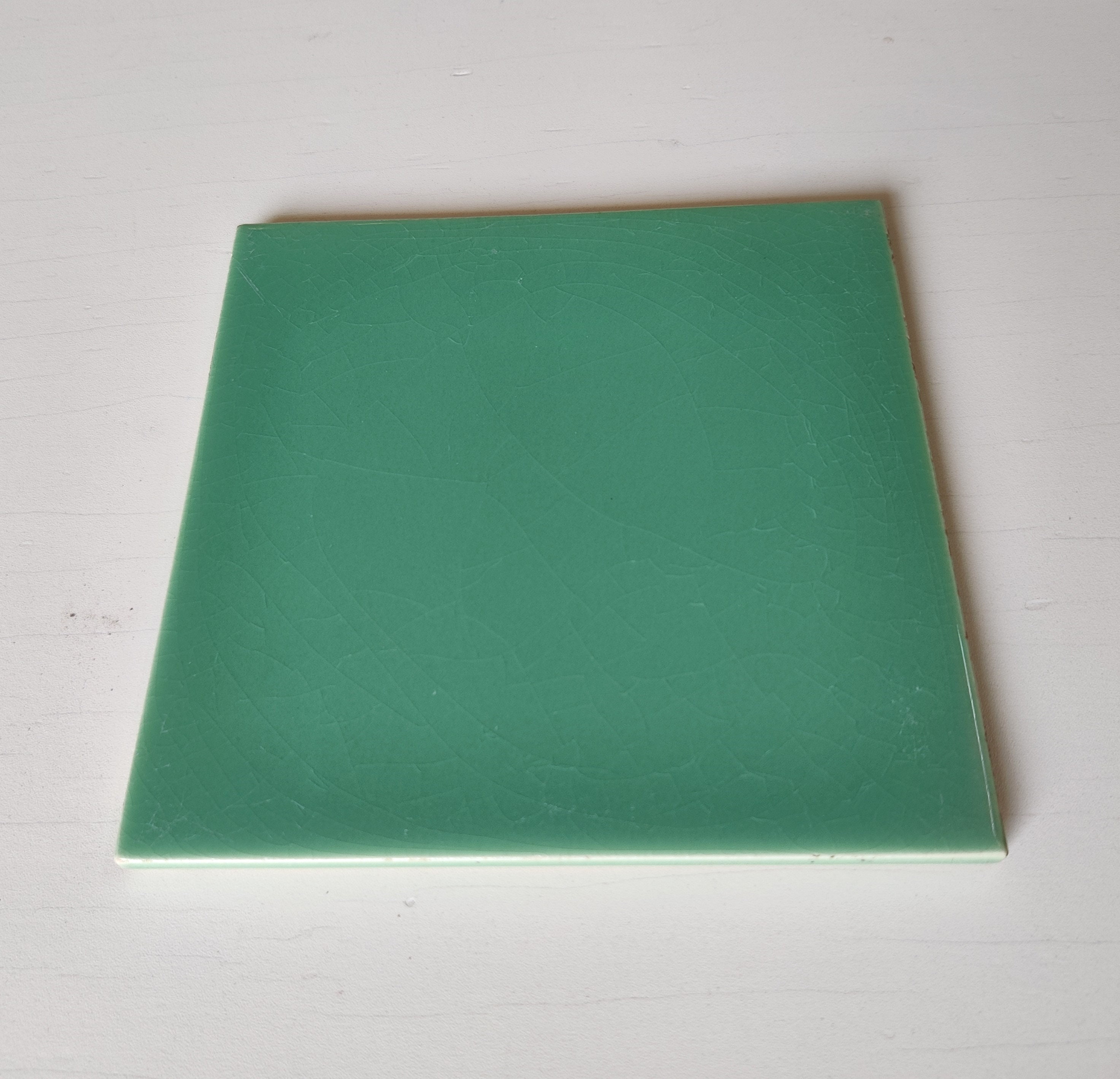 Vintage Green Color Unused Architecture Tile Richards England Green ...