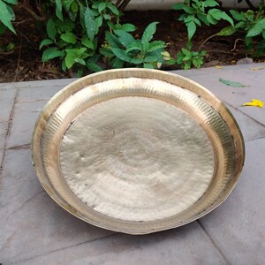 Antique Rare Brass Small Parat Platter / Multi Purpose Hand Hammered ...