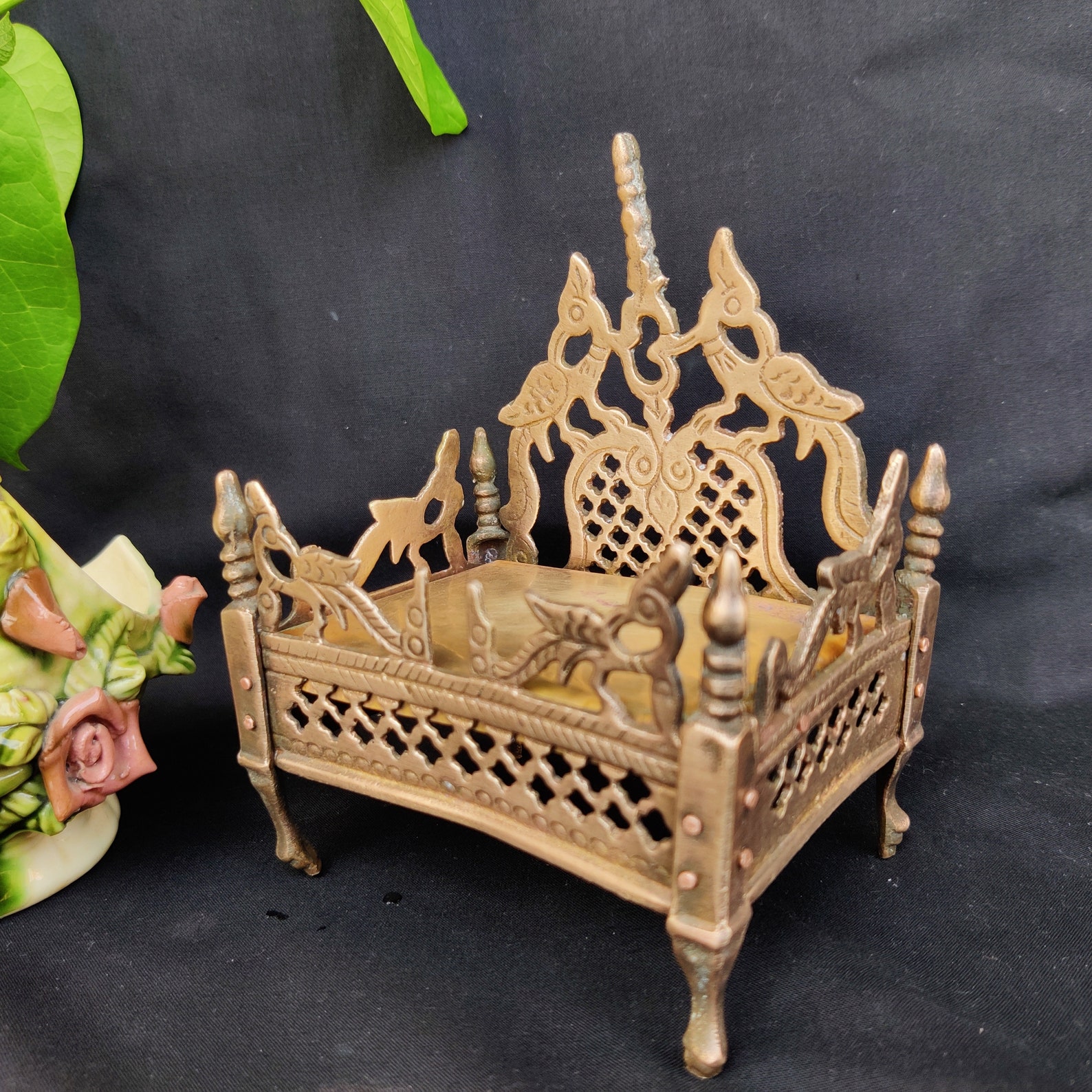 Vintage Brass Throne of Gods | Hand Crafted God Singhasan | Indian ...