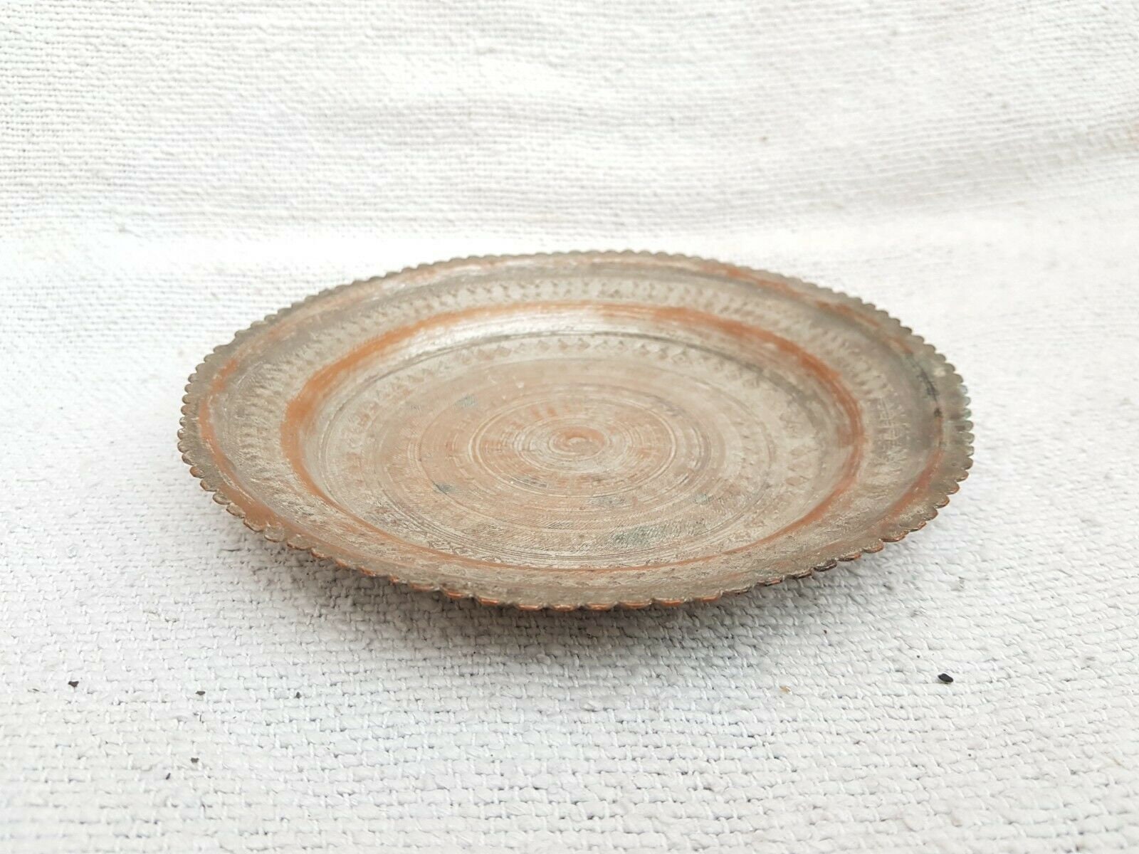 Antique Rare Stamped Copper Plate Copper Worship Religious Plate ...