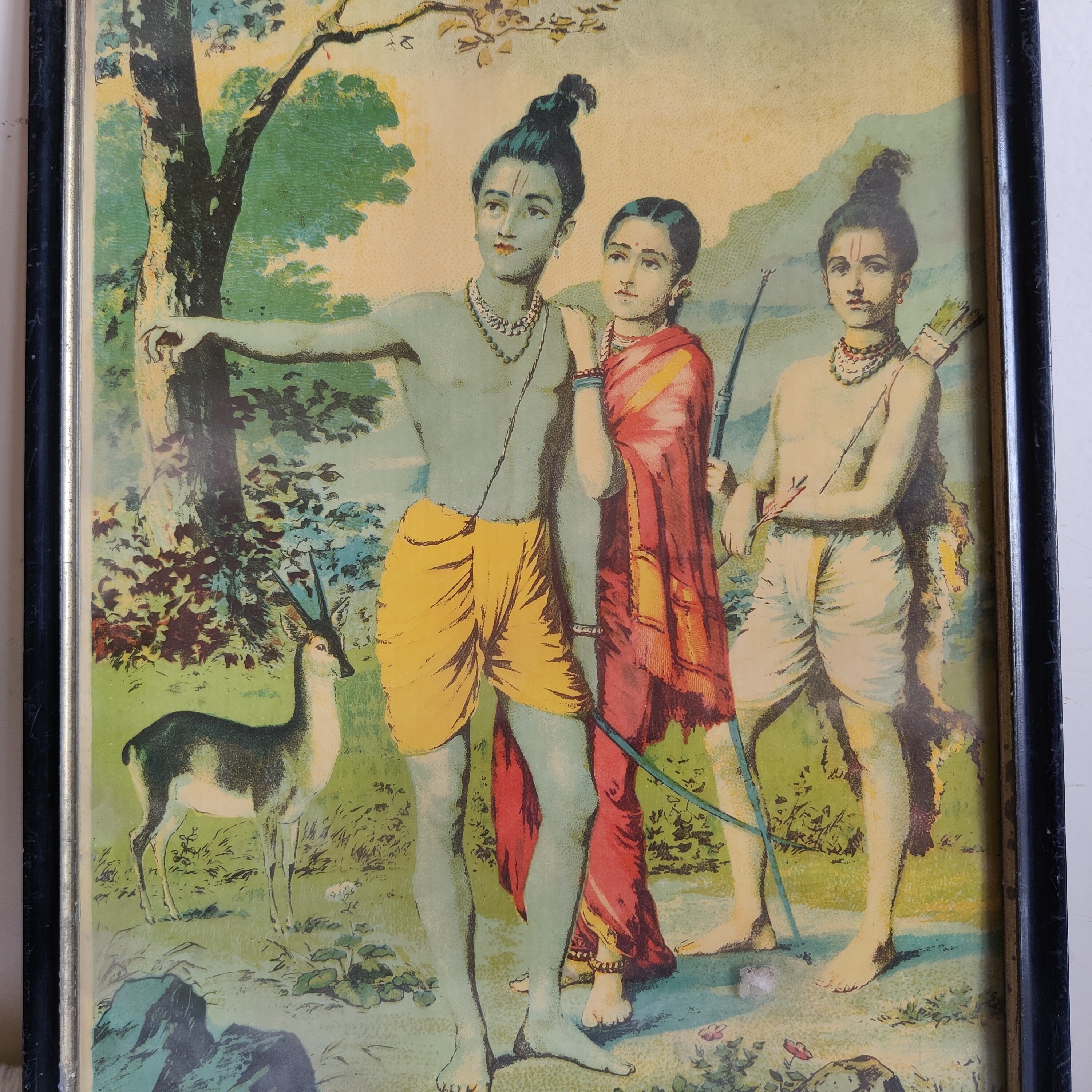 Vintage Raja Ravi Varma Printing Press Print of 'vanvasi Ram' With ...