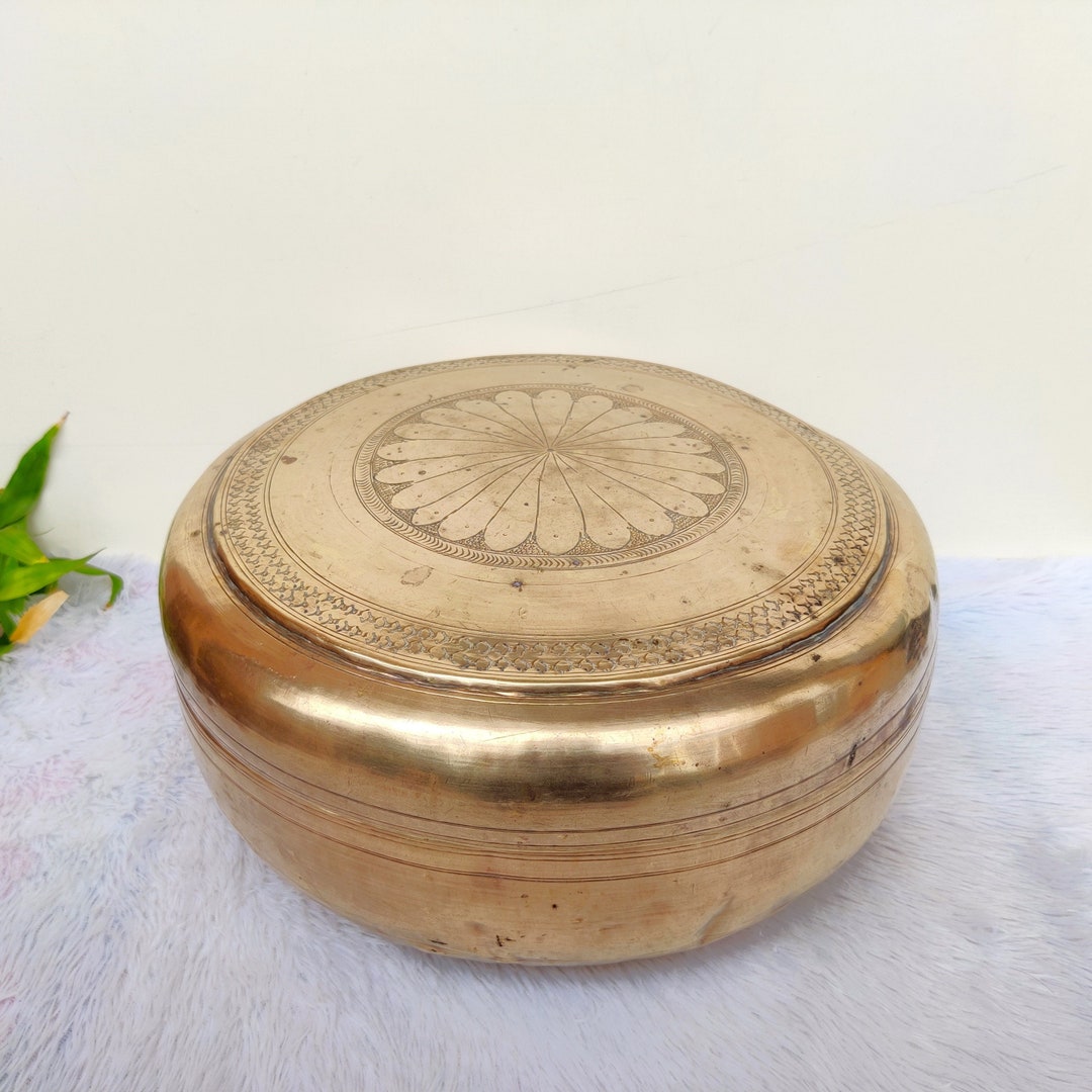 Antique Brass Box 11.25" Storage Container | Vintage Jewel Box | Snacks ...