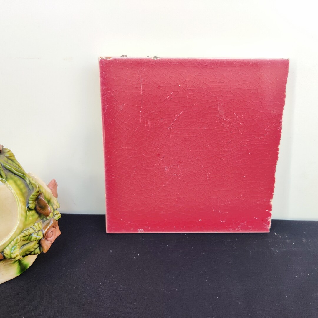 Vintage Cherry Red Color Architecture Tile, Made in Belgium |cherry Red ...