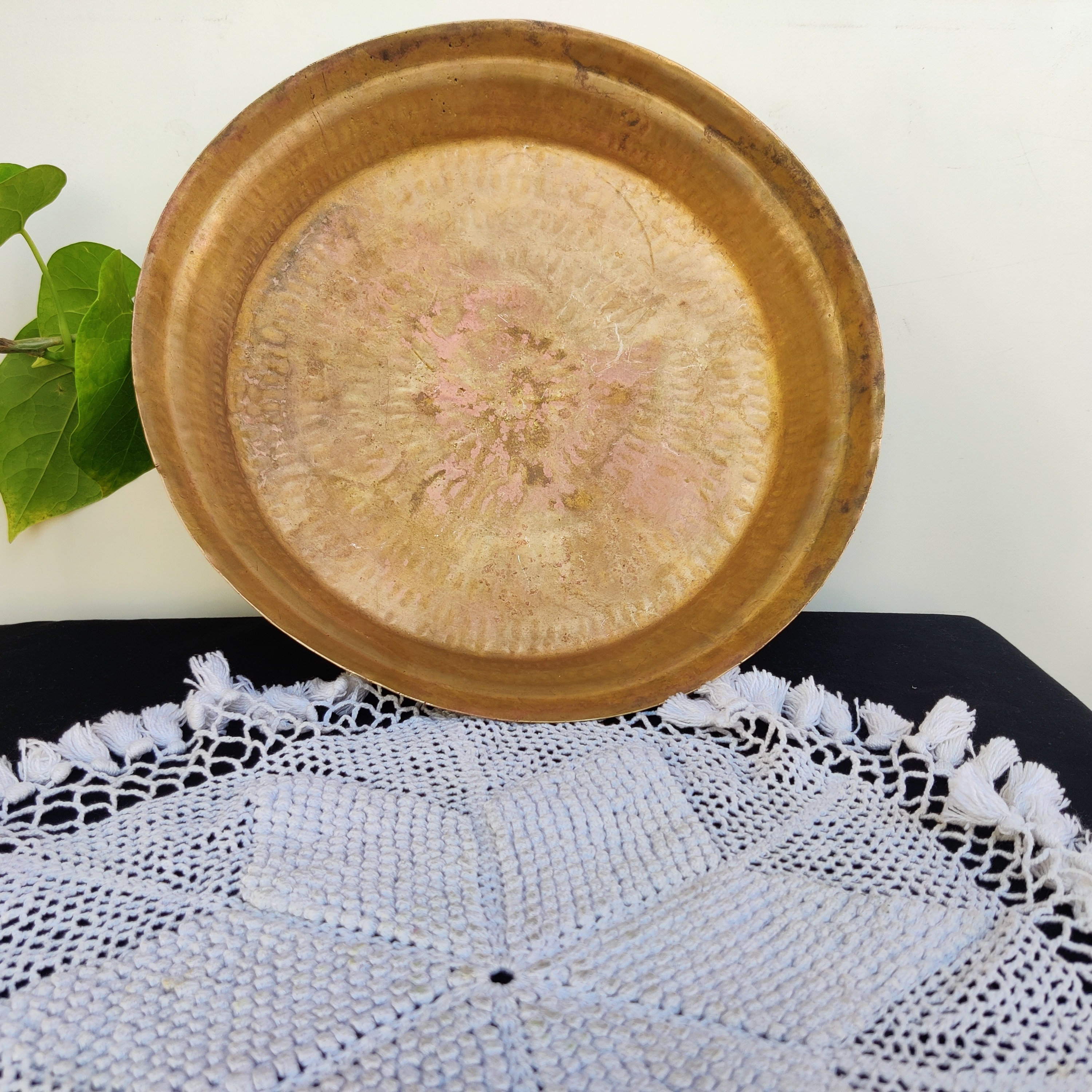 Multi Purpose Hand Hammered Plate Brassware Kitchenware Plate ...