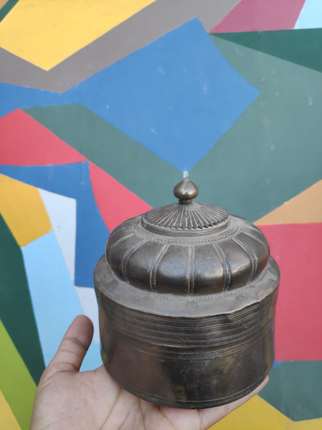 Vintage Rare Brass Dome Shaped Casted Box Vintage Jewellery Box ...