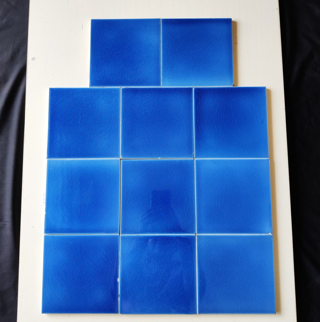 Vintage Blue Color Architecture Tile Unused Richards - Etsy