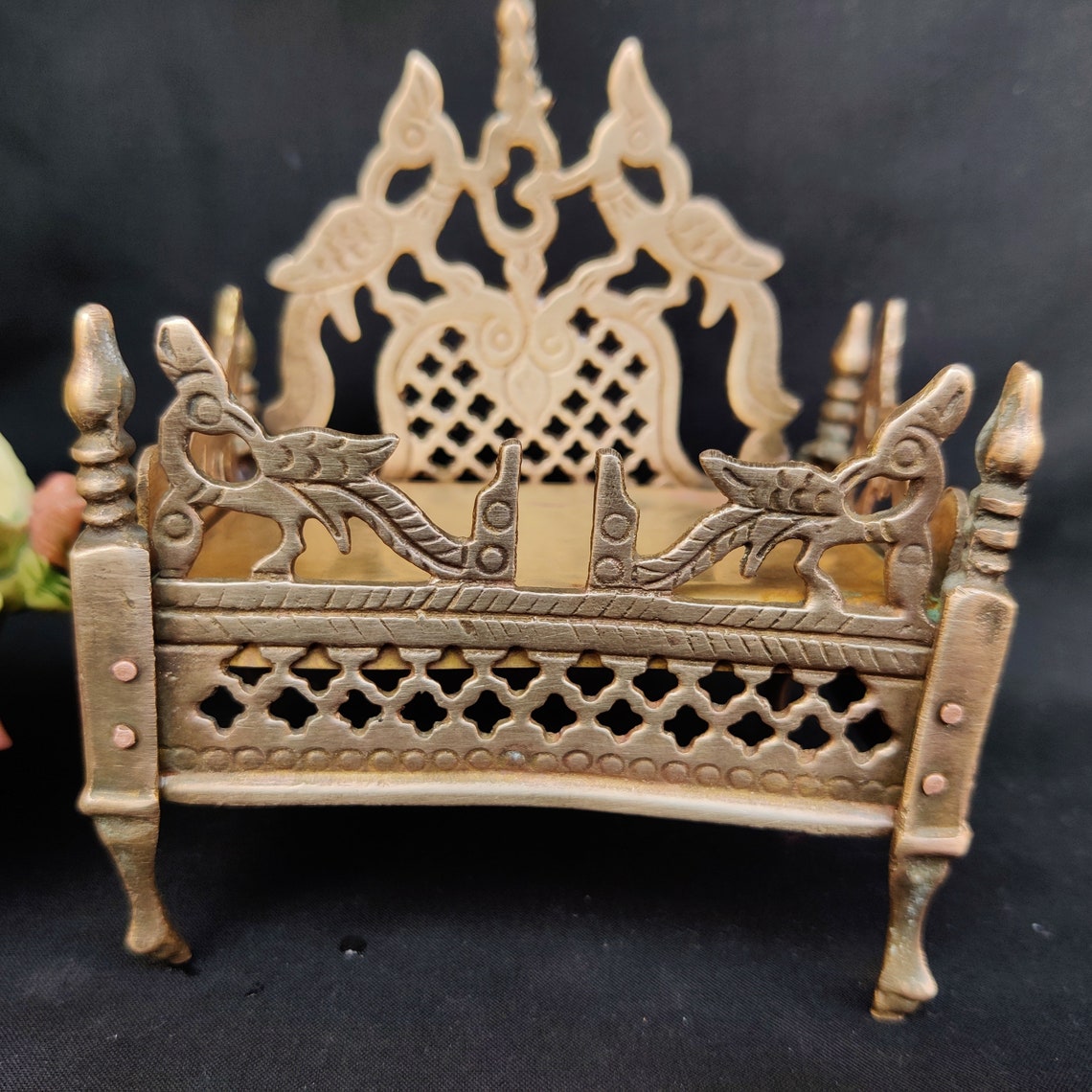 Vintage Brass Throne of Gods | Hand Crafted God Singhasan | Indian ...